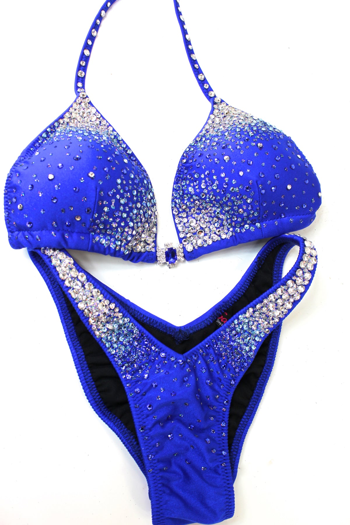 Royal Blue Satin Figure Competition Suit – Saleyla