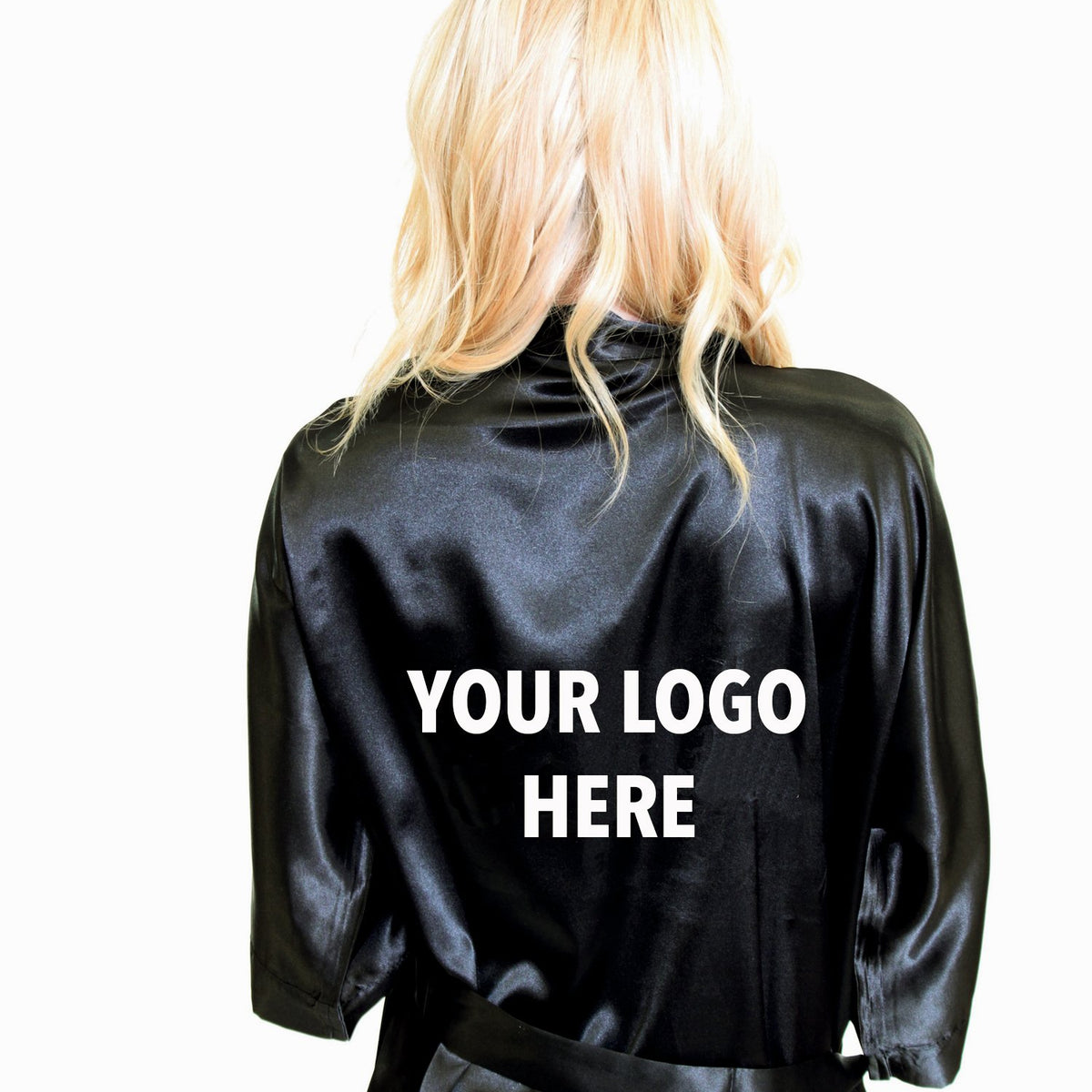 Custom Vinyl Logo Satin Robe